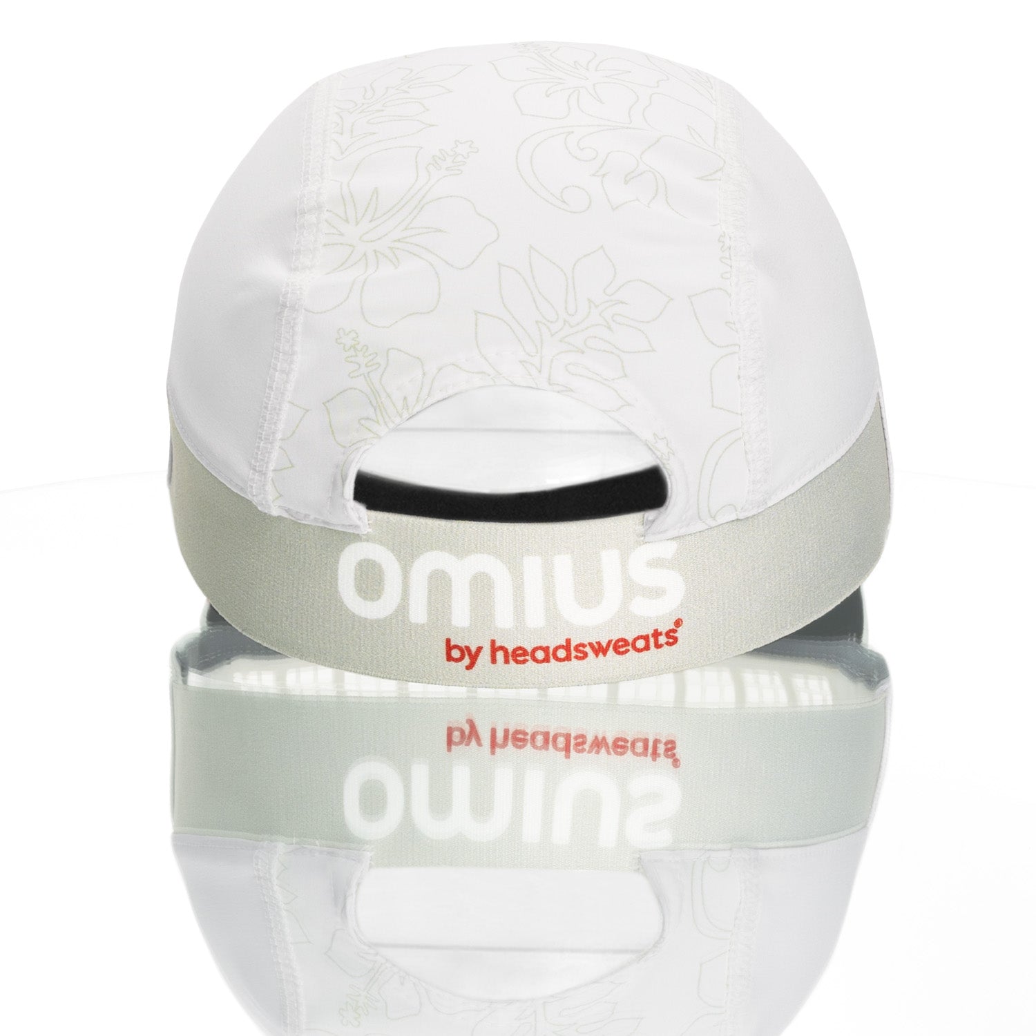 White/Red KONA Running Hat | OMIUS by Headsweats
