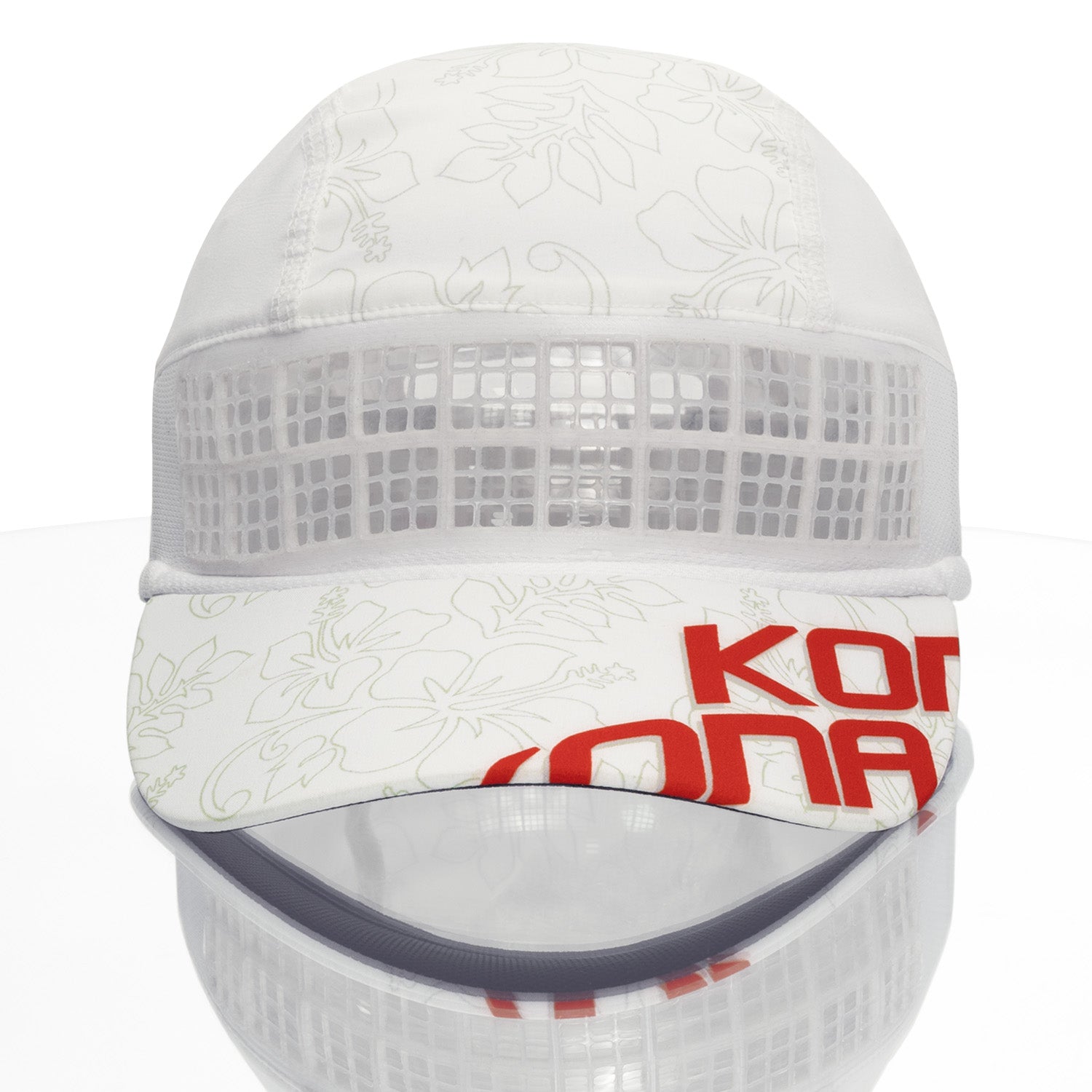 White/Red KONA Running Hat | OMIUS by Headsweats